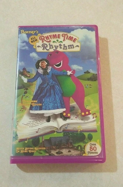 BARNEY'S RHYME TIME Rhythm Featuring Mother Goose Vhs Hard Purple Case ...