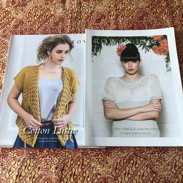 ROWAN COTTON LUSTRE Knitting Pattern Books X 2 £5.00 - PicClick UK