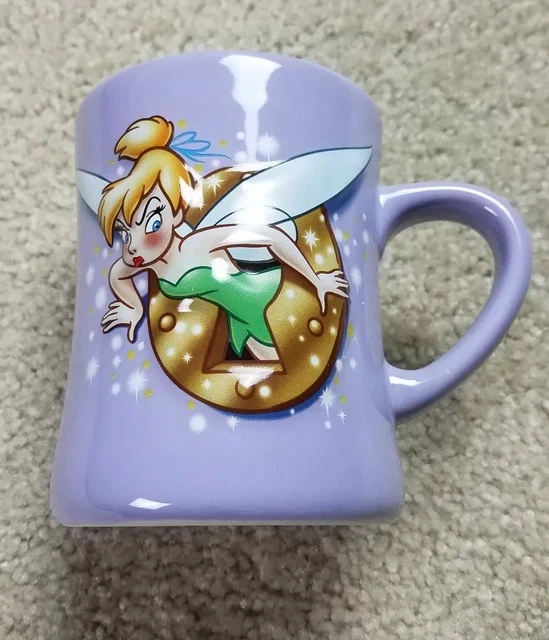 DISNEY TINKERBELL STUCK in a Keyhole 3D Coffee Purple Mug Fairy Tinker ...