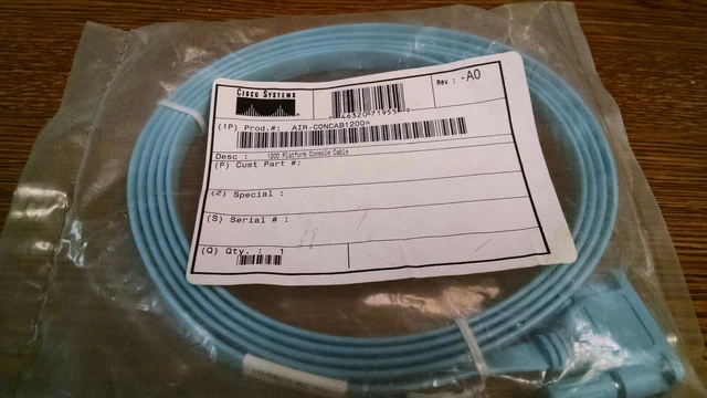 CISCO SYSTEMS CAB-CONSOLE-RJ45- console cable 6ft with rj45 an $6.25 ...