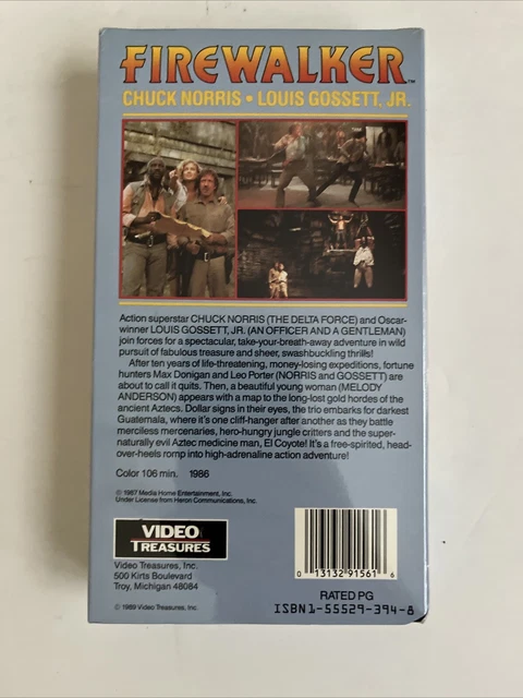 FIREWALKER VHS CASSETTE - 1989 Chuck Norris Louis Gossett Jr Video ...