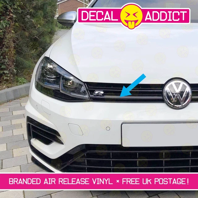 GRILLE OVERLAY DECHROME Strip Decals Stickers x 2 for VW Golf MK7.5 R £ ...