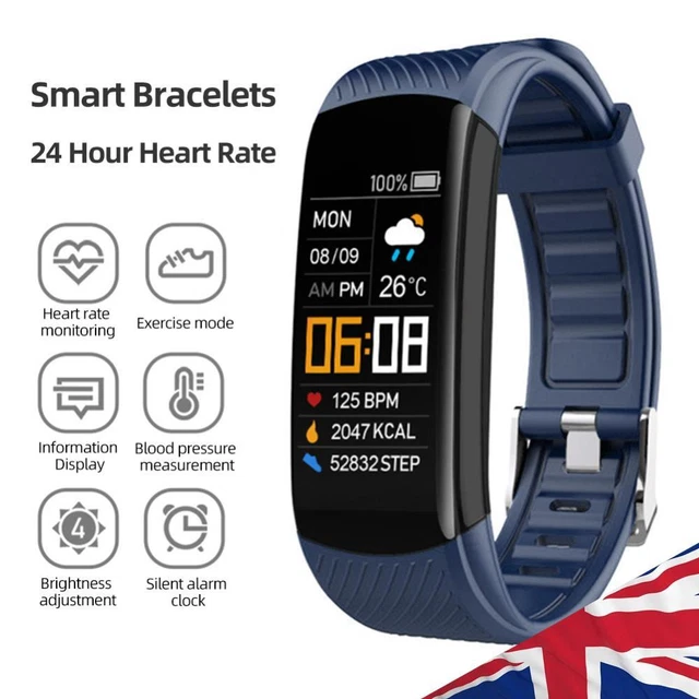 SPORT SMARTWATCH STEP Counter Fitness Tracker Color Screen for Outdoor ...