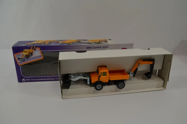 SIKU SUPER SERIE 2615 Unimog Excavator 1:55 w Box Vtg Germany Diecast ...