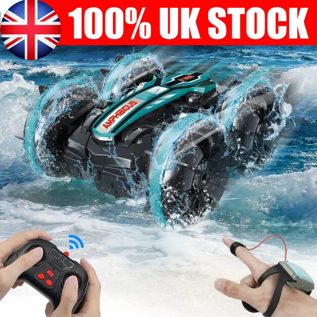 4WD RC STUNT Cars Water Land Toys Kids Remote Control Car Boat ...