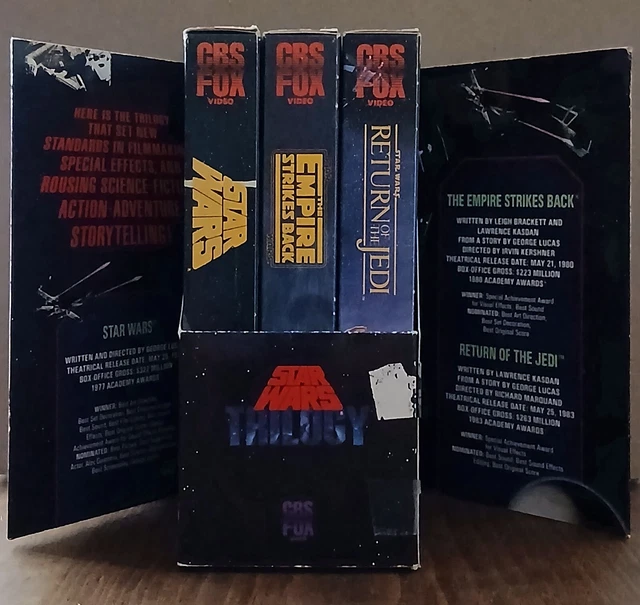 STAR WARS TRILOGY CBS FOX Red Label VHS Lot Sealed Phantom Menace ...