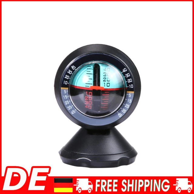 CAR INCLINOMETER LEVEL Tilt Gauge Indicator Slope Meter Gradient ...