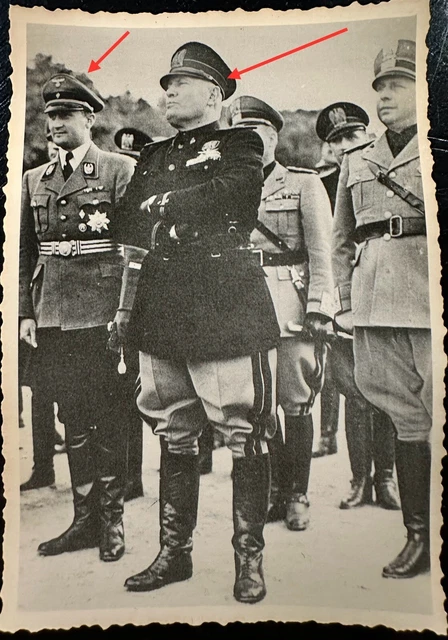 GERMAN PHOTO WW2 ARCHIVE : MUSSOLINI & Baldur Von SCHIRACH chef des ...