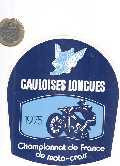 AUTOCOLLANT. MOTO. GAULOISES LONGUES. Championnat de France Moto Cross ...