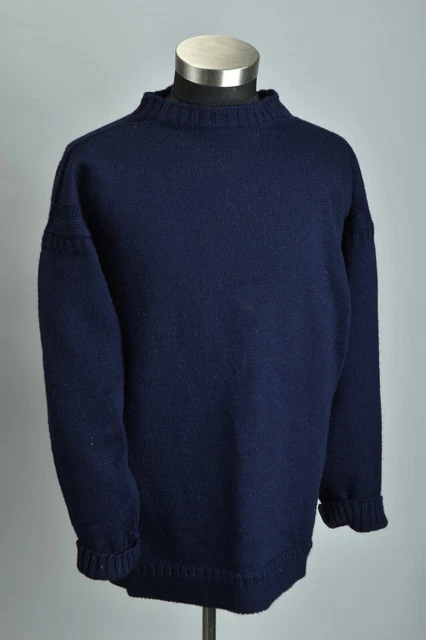 48& GUERNSEY PULLOVER. Mid C20th Traditional British Woolen Knitwear ...
