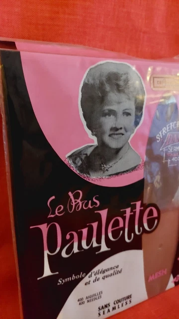 VINTAGE PANTYHOSE VERY RARE Les Bas Paulette Stockings Color Suntan ...