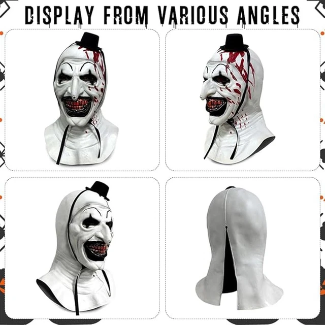 TERRIFIER ART THE Clown Mask Scary Killer Clown Joker Mask Halloween ...