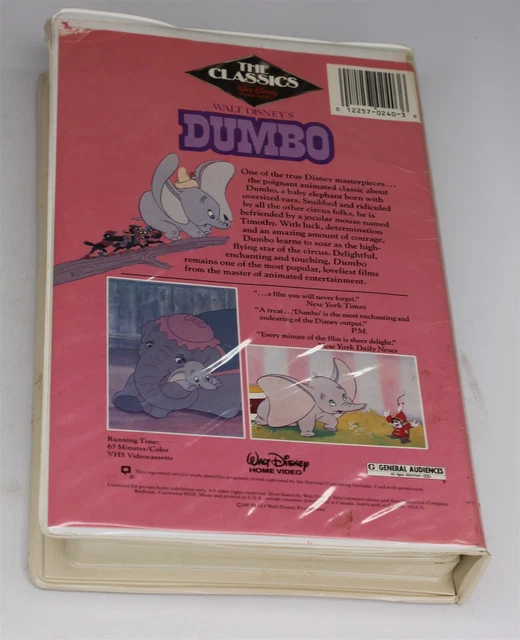 DUMBO (VHS TAPE, 1999, Walt Disney Home Entertainment) £10.06 - PicClick UK