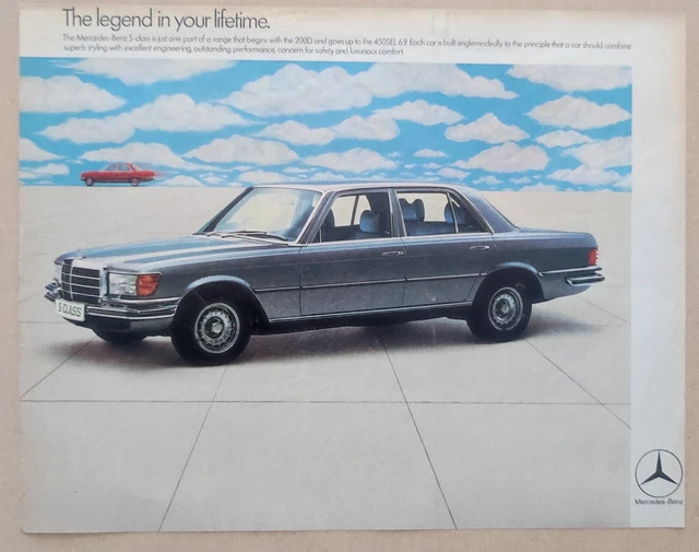 MERCEDES BENZ S Class series Original UK Press Advert 1978 £5.91 ...