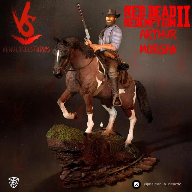 RDR2 ARTHUR MORGAN ON HORSE*fanart*1/8 Scale 3D Printed model kit ...