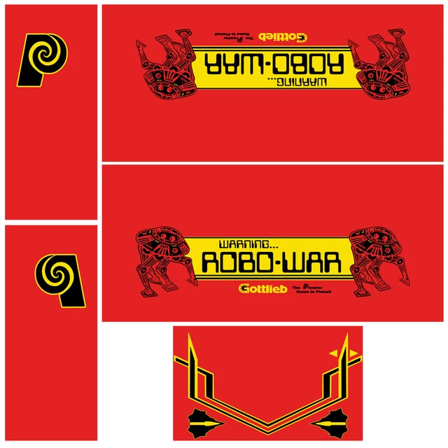 ROBO-WAR PINBALL MACHINE CABINET Decal Set EUR 140,00 - PicClick FR