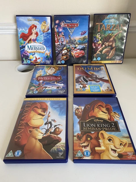 BUNDLE OF 7 Disney Dvd Films Little Mermaid Lion King Tarzan Dumbo £9. ...