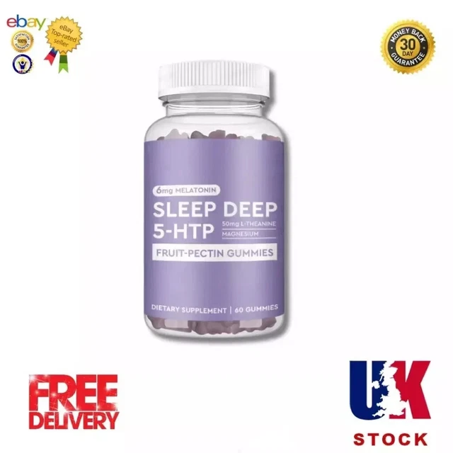 SLEEP AID NIGHT Aid Insomnia Sleeping Supplement 5-HTP Natural Gummies ...