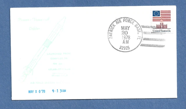 PIONEER VENUS A Orbiter Launch May 20,1978 Pafb Whitney Space Cover ...