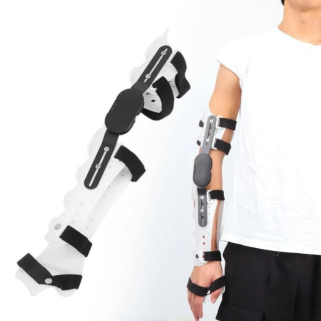 ADJUSTABLE FIXED ELBOW Brace Corrective Orthosis Arm Fracture Post Op ...