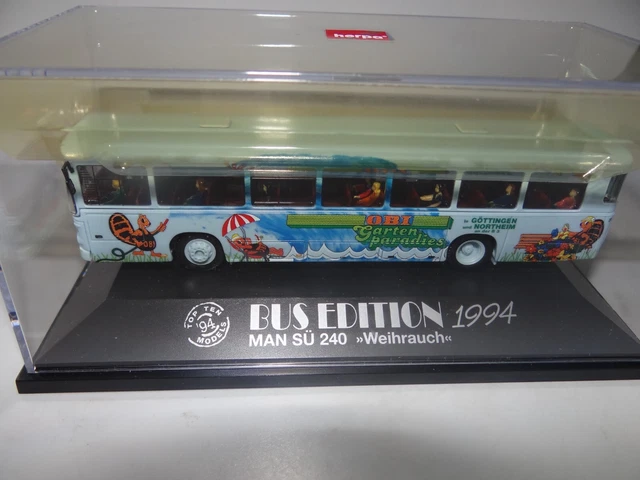 HERPA MAN SÜ 240 Bus Edition 1994 Weihrauch Modellauto 1:87 H0 Sammler ...