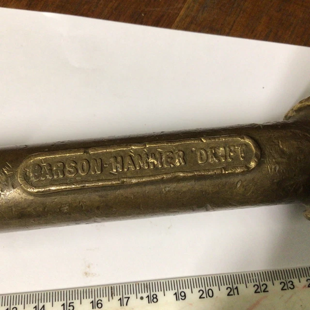 VINTAGE BARSON HAMMER DRIFT Hammer old tool. HEAVY ~ BRASS 27.5cm ~ 1 ...