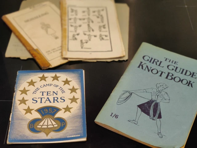 COLLECTION OF GIRL Guide booklets from 1957 Centenary Camp, Blair ...