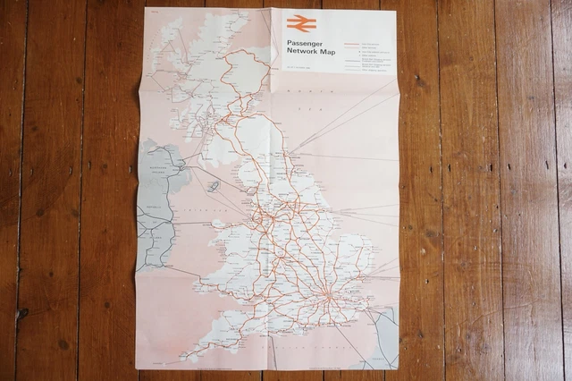 JAN 1968 BRITISH Rail Passenger Network Railway Map London Midland ...