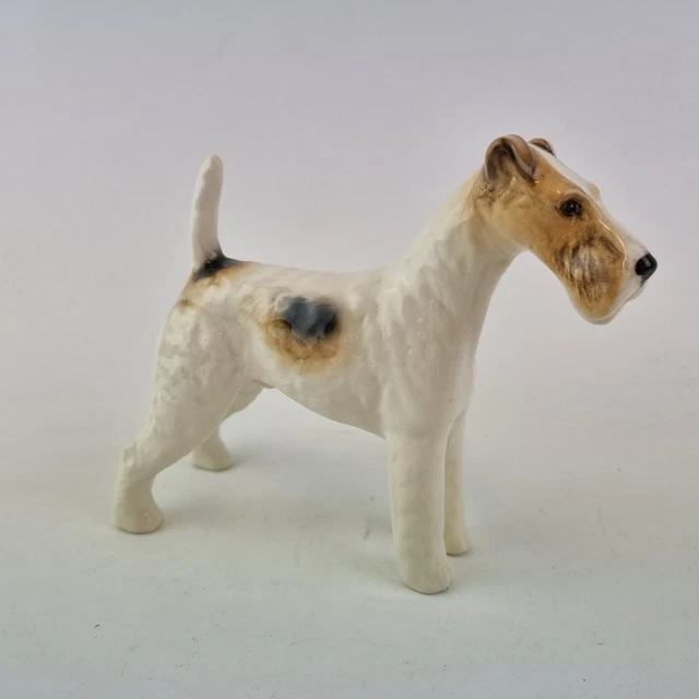 BESWICK FIGURE WIRE Haired Terrier Dog Talavera Romulus 16cm Long £29. ...