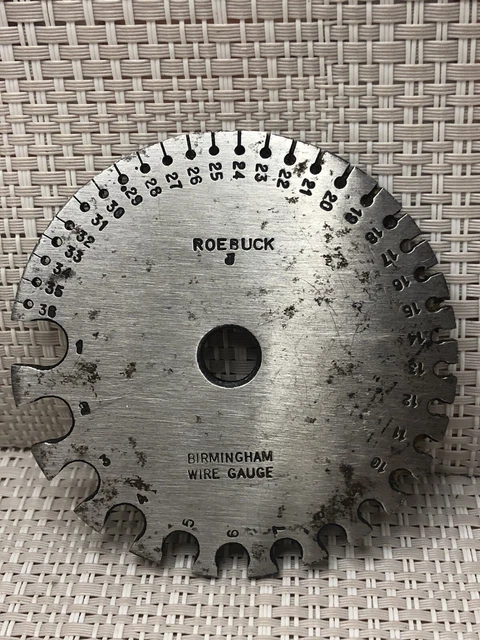 VINTAGE ROEBUCK BIRMINGHAM English Wire Guage Engineering Workshop ...