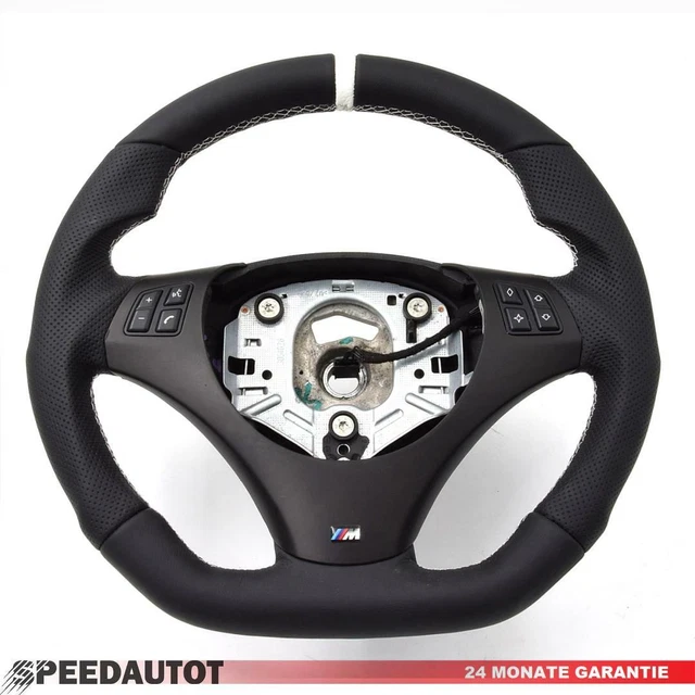 FLATTENED LEATHER STEERING Wheel BMW M-POWER E82 E84 E87 E88 E90 E91 E92 E93 £264.77 - PicClick UK