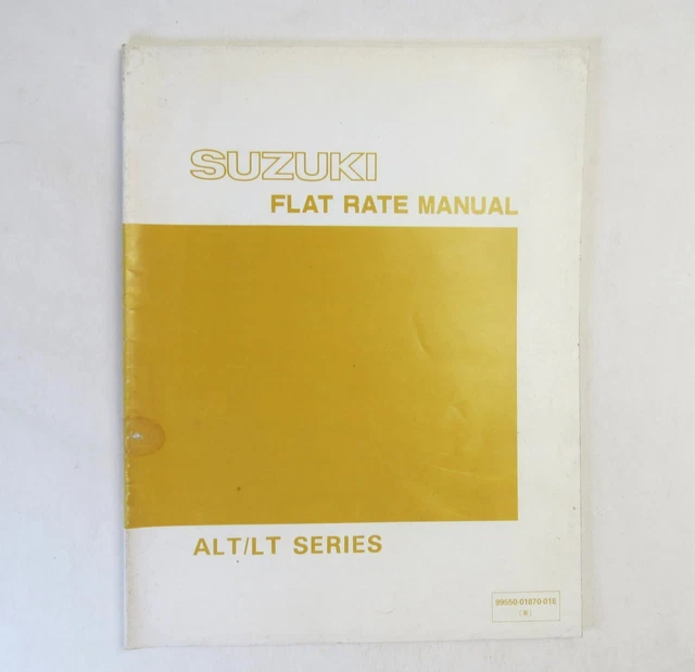 SUZUKI ALT/LT SERIES Factory Flat Rate Manual 1986 $19.95 - PicClick AU