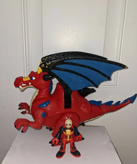 FISHER PRICE IMAGINEXT Adventures Winged Red Dragon With Moving Wings ...