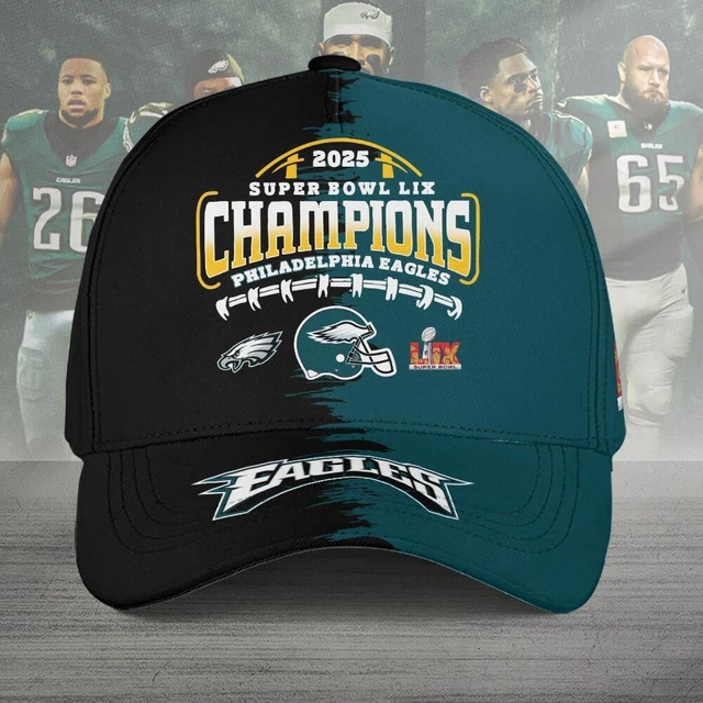 PHILADELPHIA EAGLES 2025 Super Bowl LIX Champions Cap £29.46 - PicClick UK