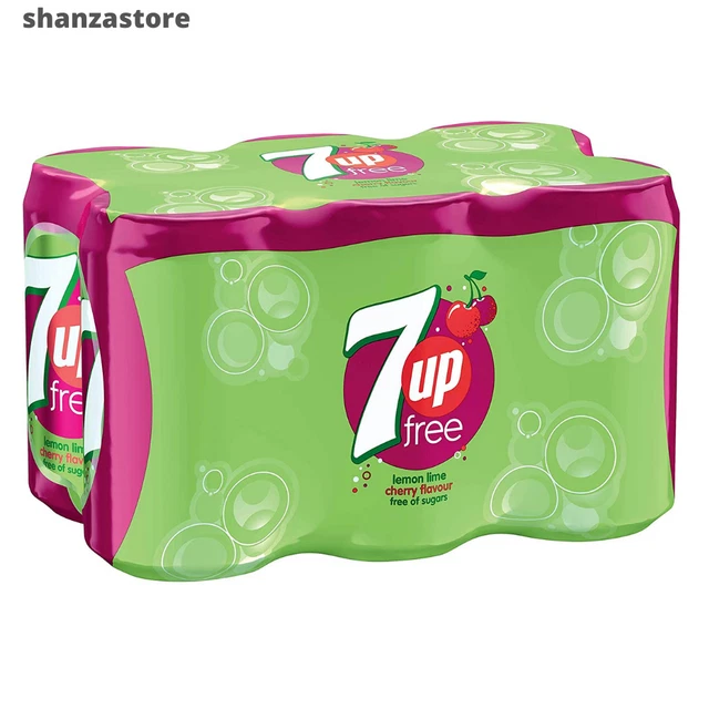 7UP FREE - Cherry Flavoured Fizzy Drink, Free of Sugars - 6 x 330ml ...