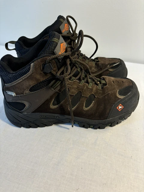 MERRELL MEN’S MOAB 2 Vertex Mid Comp Toe WP Work Boots J19483W Brown ...