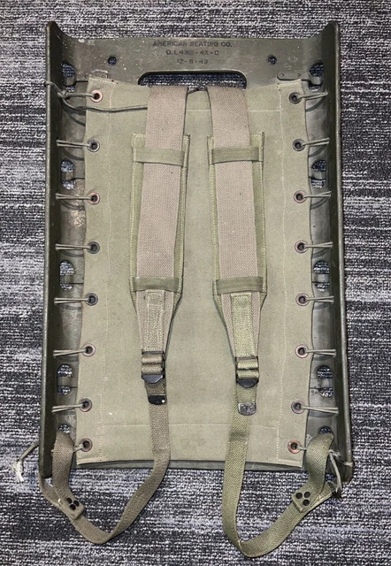 VINTAGE WWII WW2 US Army Plywood Packboard Frame 12-18-1943 Very Nice £ ...
