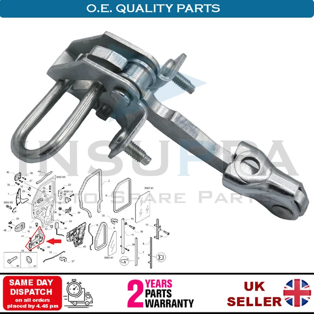 FRONT DOOR CHECK Limiter For Iveco Daily MK3 MK4 MK5 MK6 2000 Onward ...