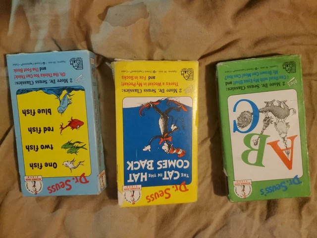 DR. SEUSS - One Fish Two Fish Red Fish Blue Fish VHS Beginner Book ...