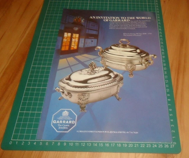 GARRARD CROWN JEWELLERS SILVERWARE-1984 Original advert EUR 9,99 ...