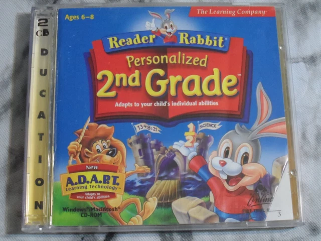 READER RABBIT PERSONALIZED 2nd Grade CD PC Video Game $9.99 - PicClick