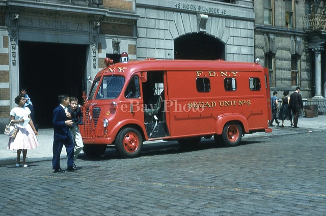 FIRE APPARATUS SLIDE- FDNY Step Van Squad Unit 2 New York City Fire ...