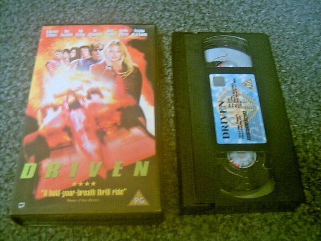 DRIVEN MOVIE-VHS TAPE-SYLVESTER STALLONE-break on corner of case-1st ...