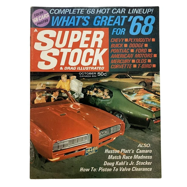 SUPER STOCK & Drag Illustrated Magazine October 1967 Pair of Pontiac No ...