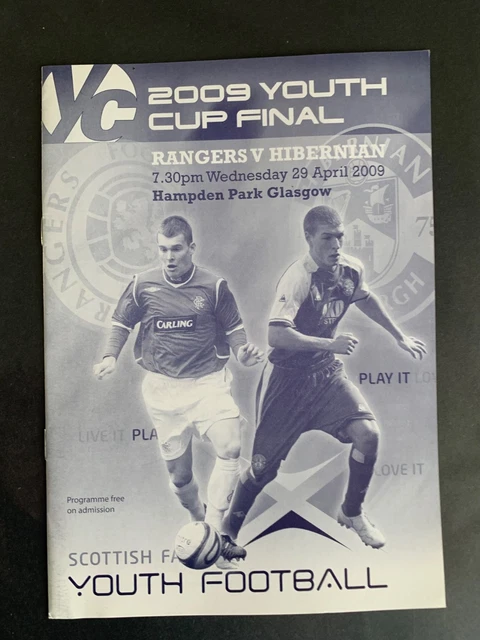 RANGERS V HIBERNIAN (Scottish Youth Cup Final) 2009 £2.24 - PicClick UK