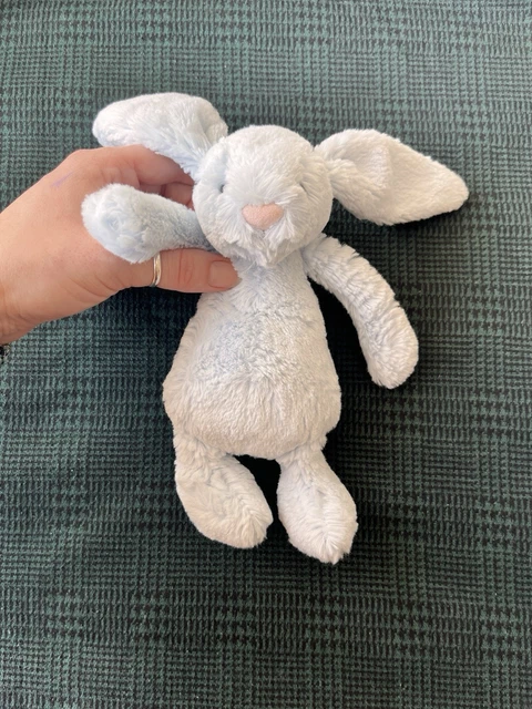JELLYCAT TINY SOFT Toy Bashful Bunny Baby Rabbit, Light Blue £29.32 - PicClick UK