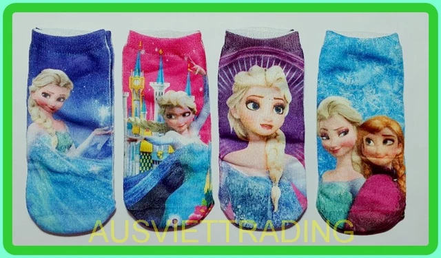 NEW FROZEN QUEEN Elsa Anna Socks foot Sox set 2 pairs girls kids ...