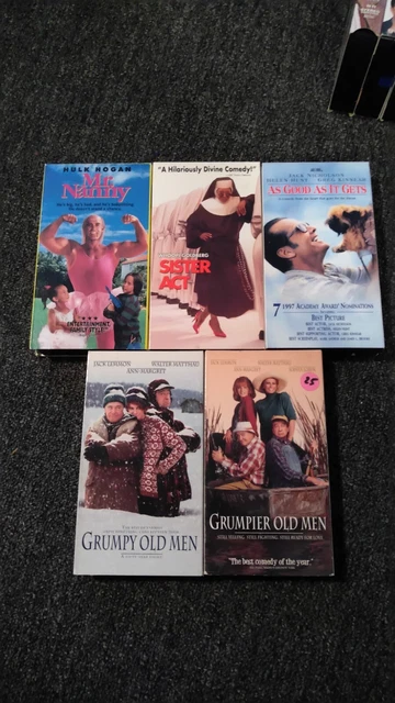 COMEDY VHS LOT Grumpy Grumpier Old Men Sister Act Mr Nanny As Good As ...