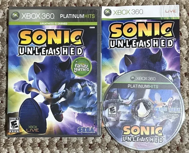 SONIC UNLEASHED (MICROSOFT Xbox 360, 2008) Complete And Tested Platinum ...