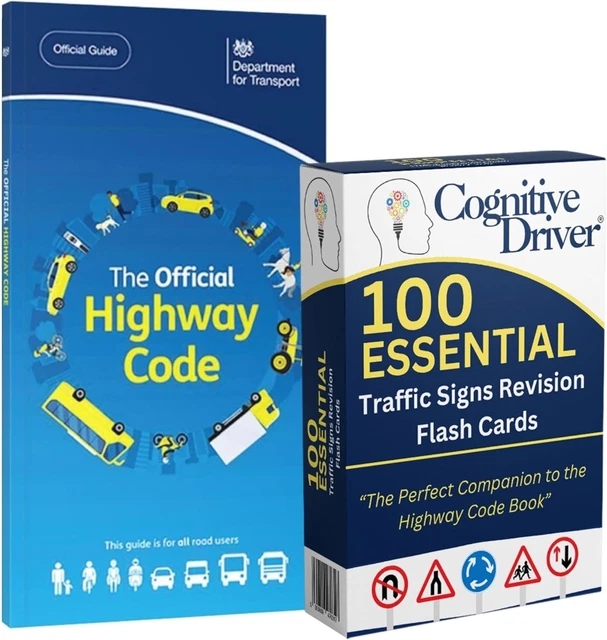 HIGHWAY CODE BOOK 2025 UK | 100 Road Sign Flash Cards Set Theory Test ...